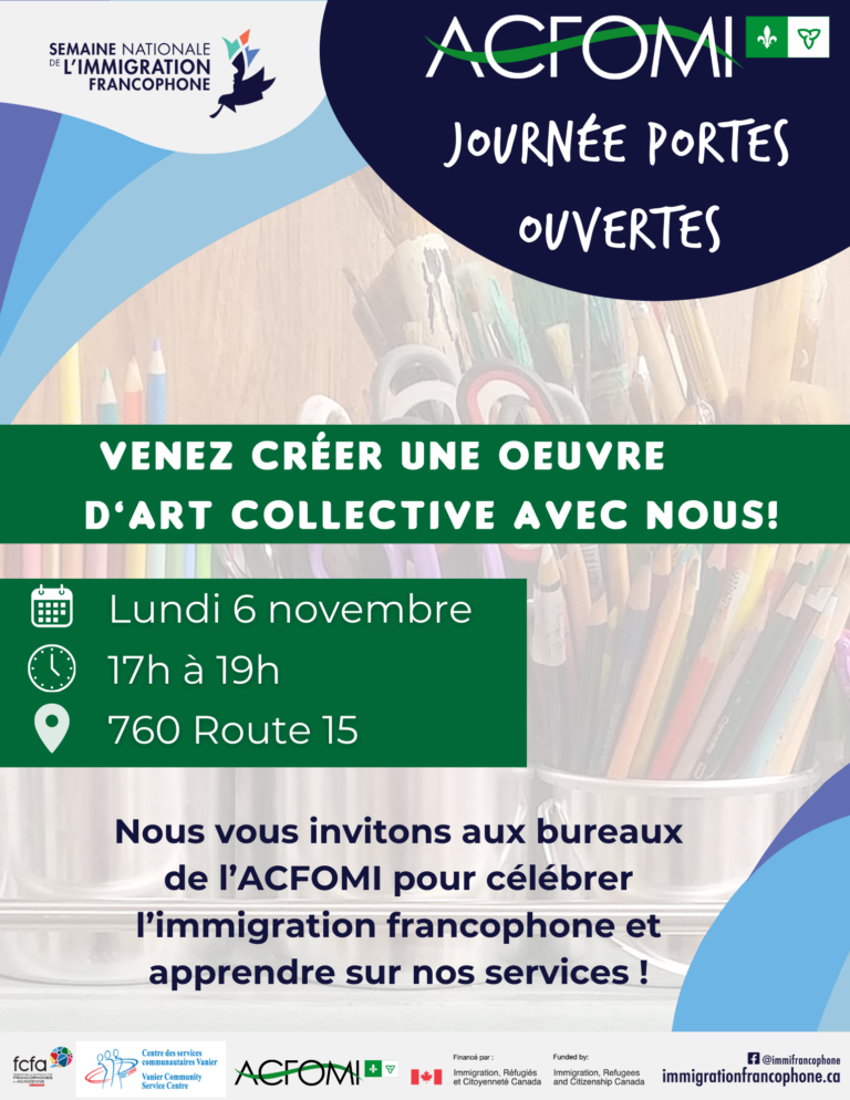Portes Ouvertes et œuvre d’art collective - Semaine de l'immigration ...