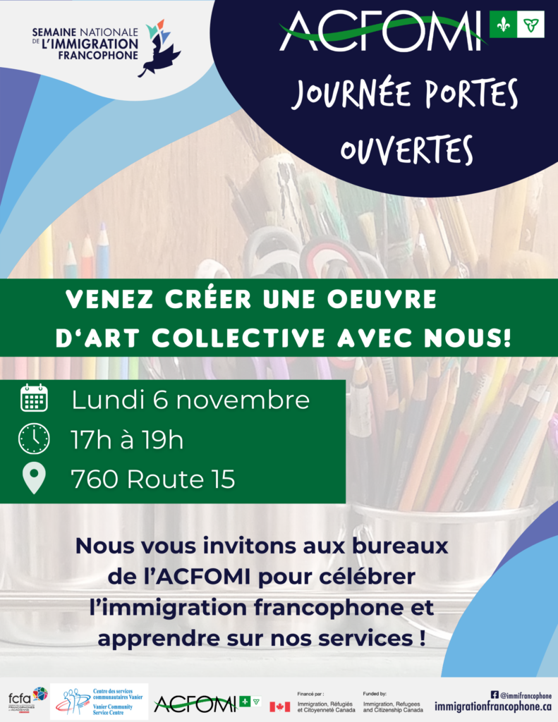Portes Ouvertes et œuvre d’art collective - Semaine de l'immigration ...